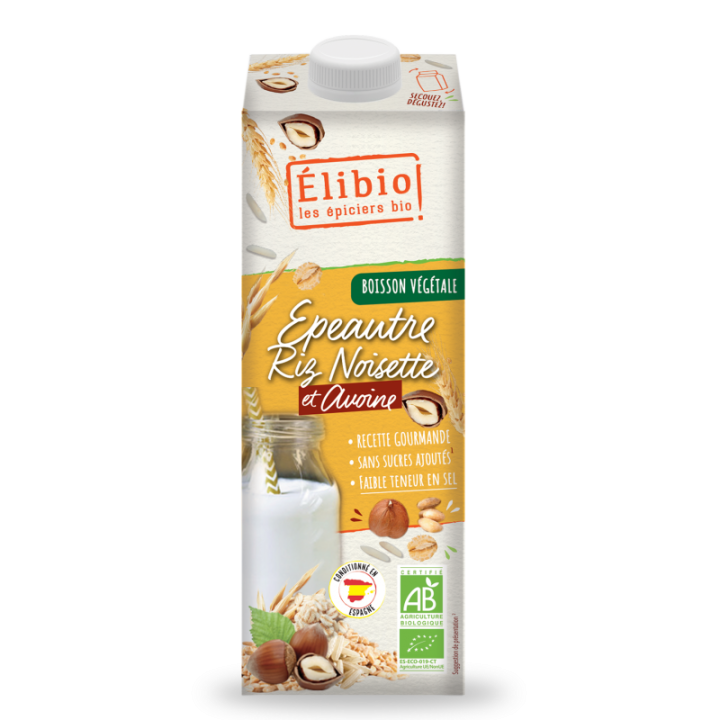 Boisson de riz, épeautre, noisette et avoine 1L | Produit bio | Léopold