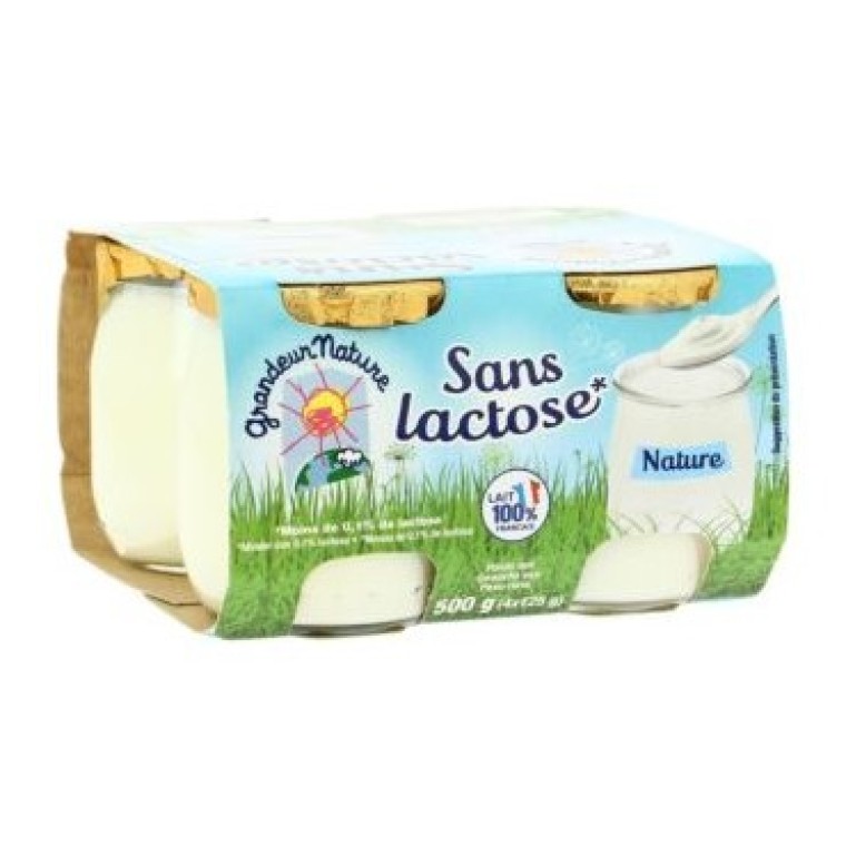 Yaourt sans lactose nature 4 x 125gr | Produit bio | Léopold